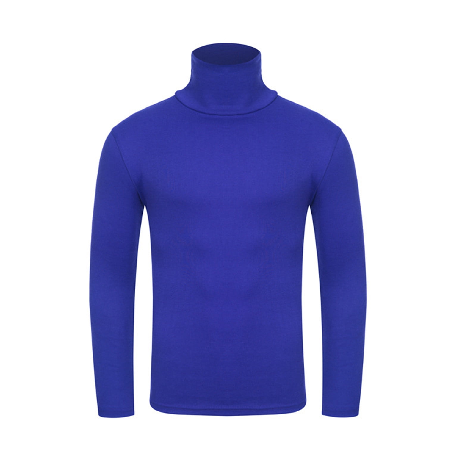 guisaled Turtle Neck Men's Long Sleeve T Shirt Thermal Cotton ...