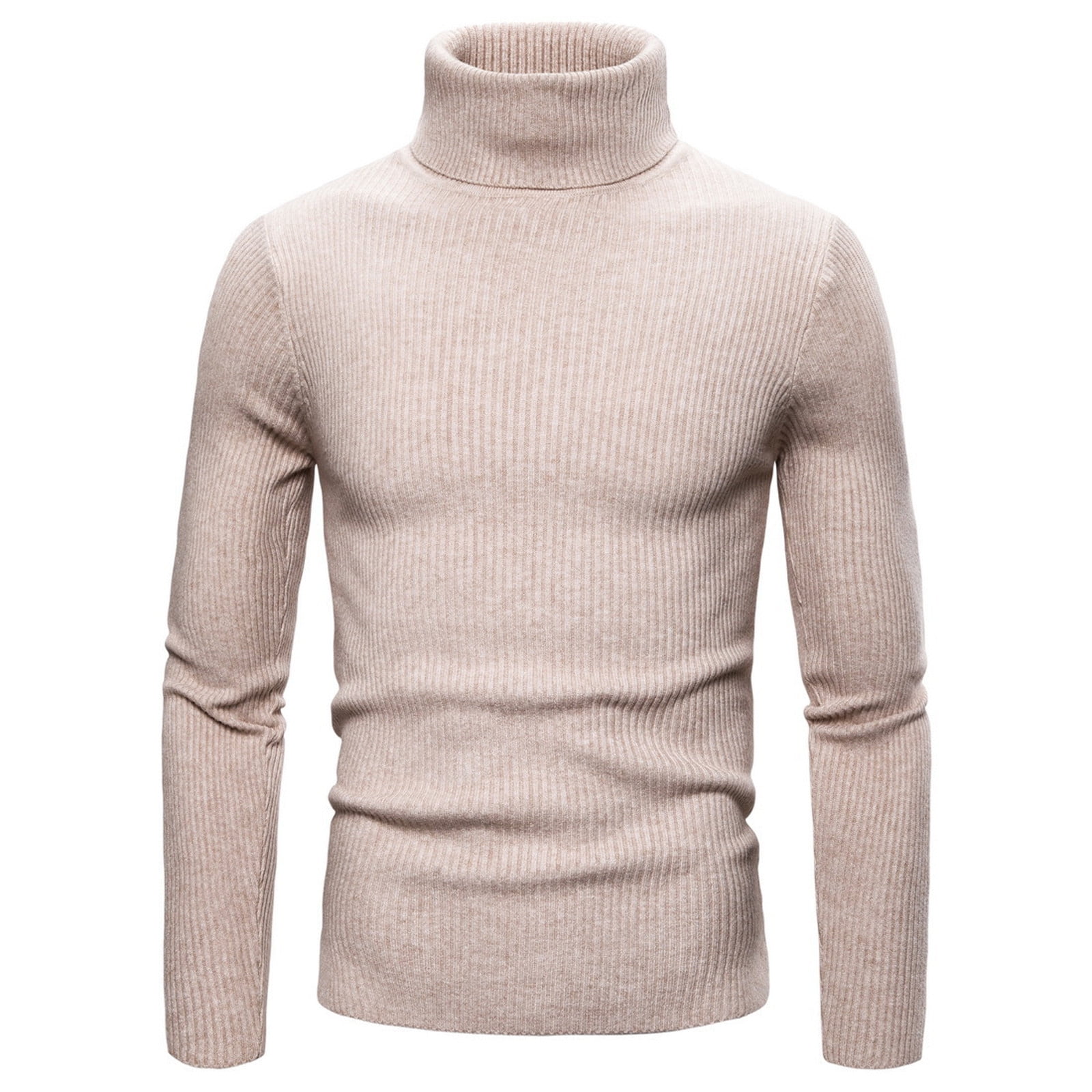 guisaled Turtleneck Shirts for Men Long Sleeve Soft Cotton Turtle Necks ...