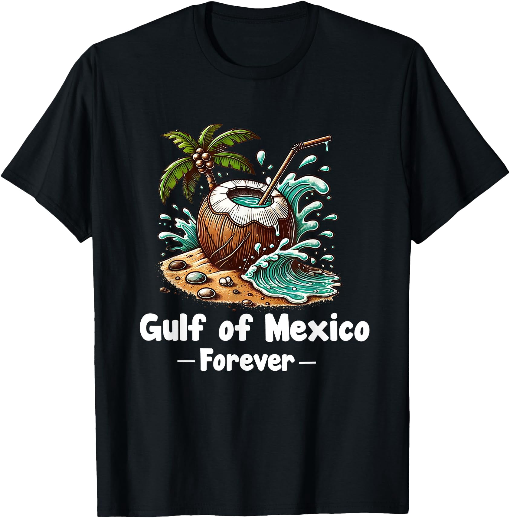 gulf of mexico forever Mexican Souvenir Mexican Gulf T-Shirt,Black tee ...