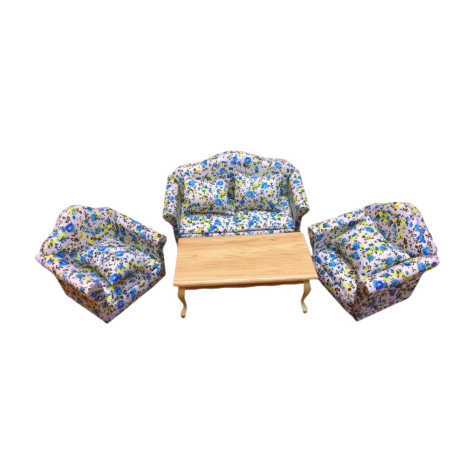 guohui 1/12 Scale Dollhouse Sofa Gift Furniture Model for Doll House BJD Doll Decor F - Walmart.com