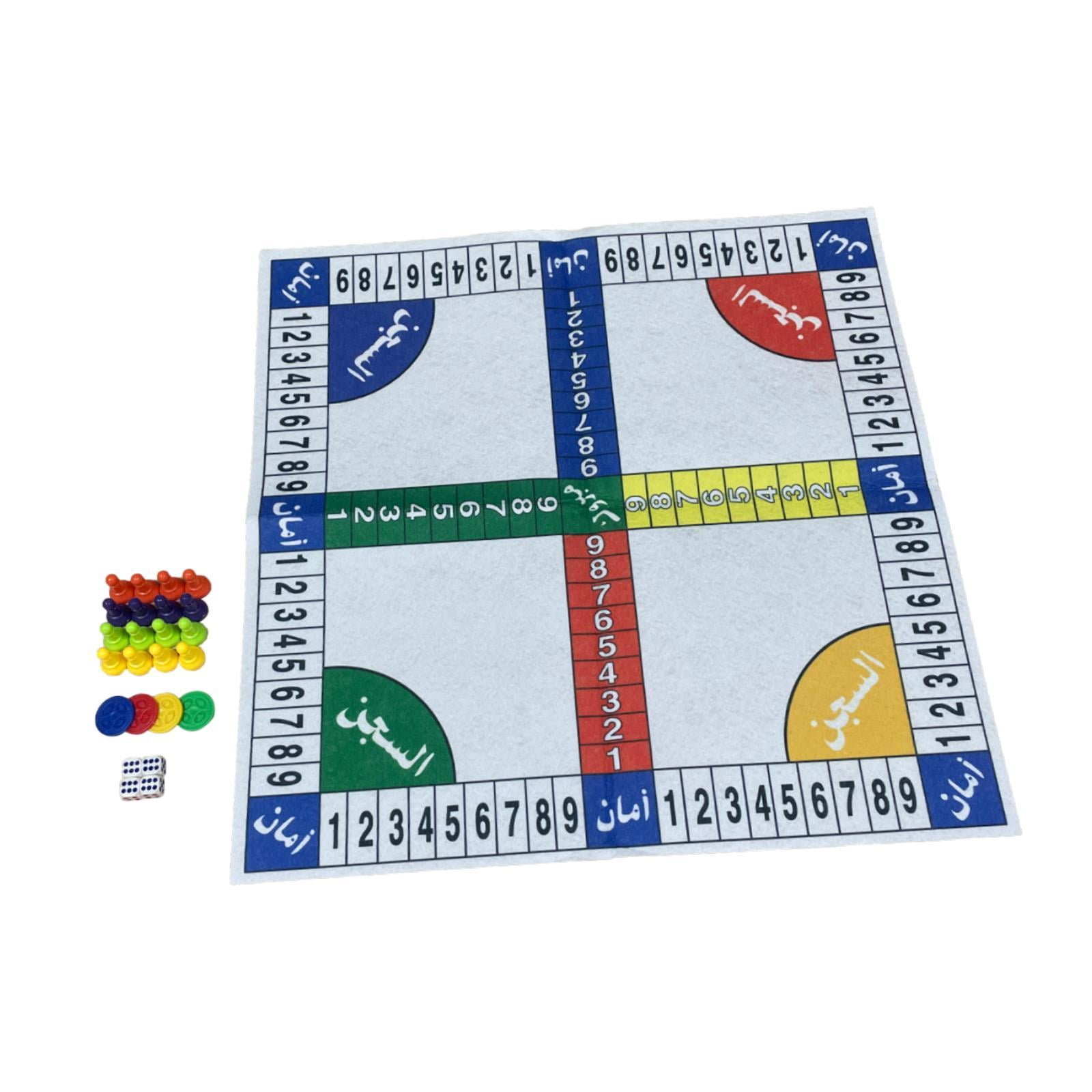 guohui 1-4 Players Family Dices Game Set Ludo Game Set for Holiday Activities Adults White ...
