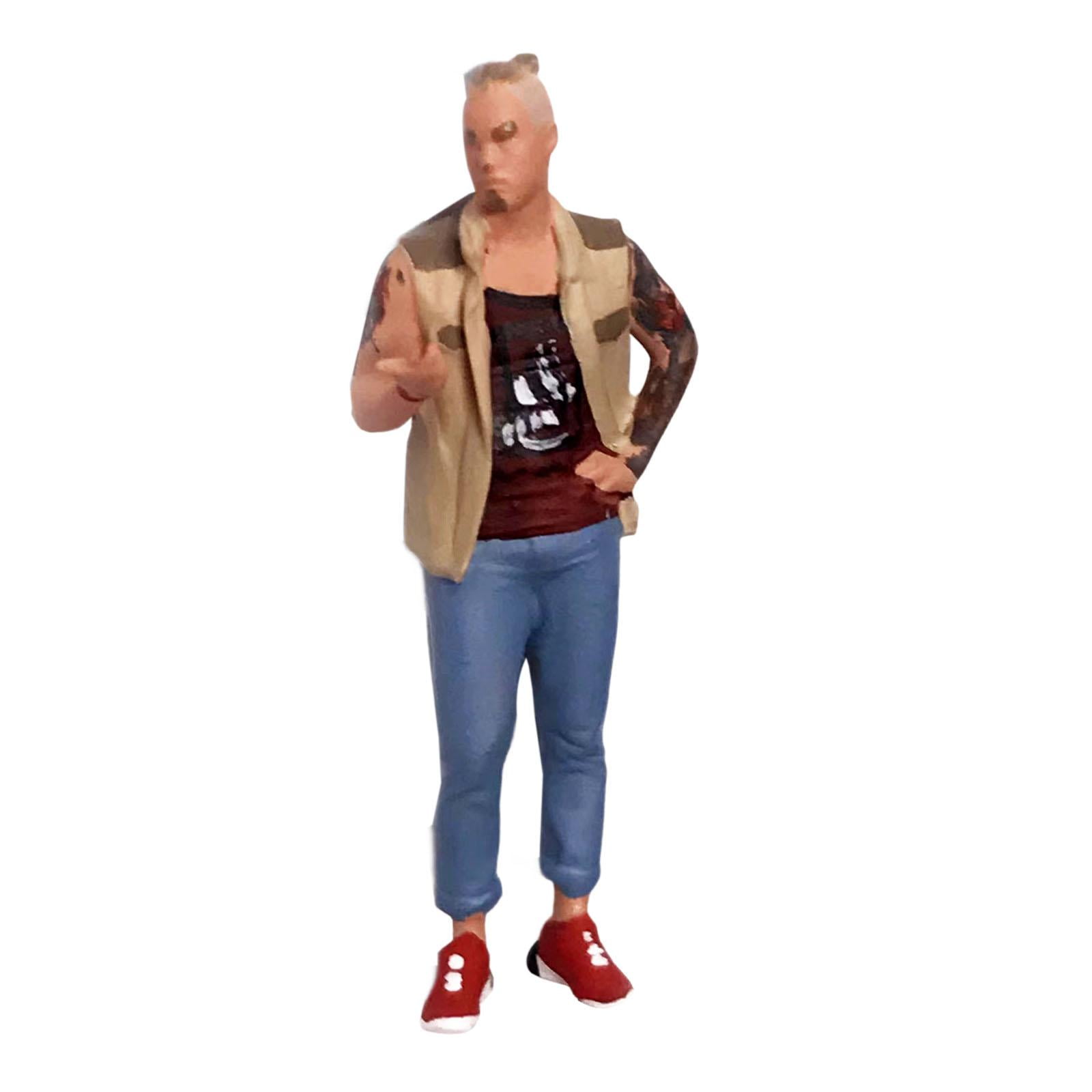 guohui 1/64 Men Model Desktop Ornament Garden Dioramas Handpainted ...