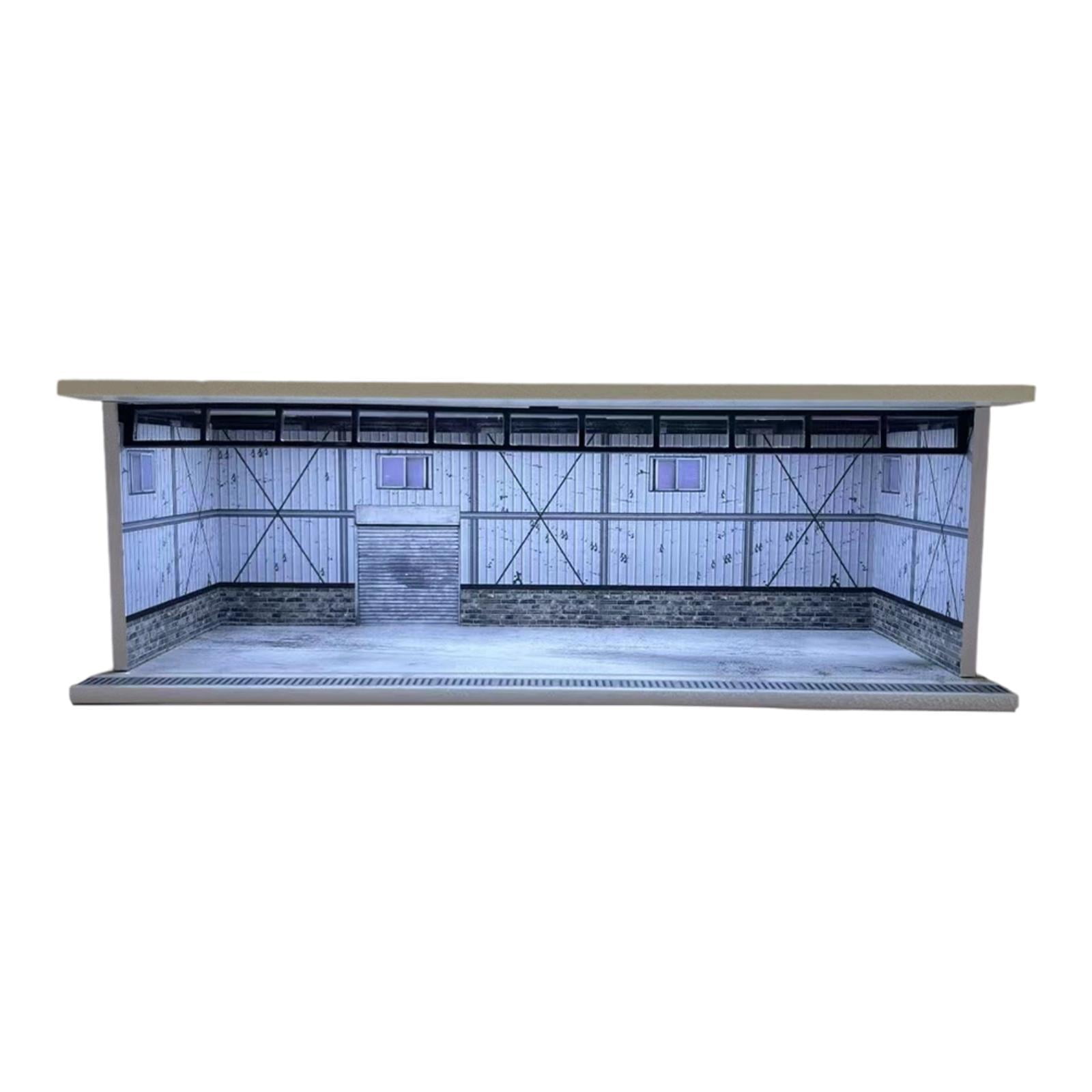 guohui 1/64 Scale Model Car Display Case Garage Diorama Scenario ...