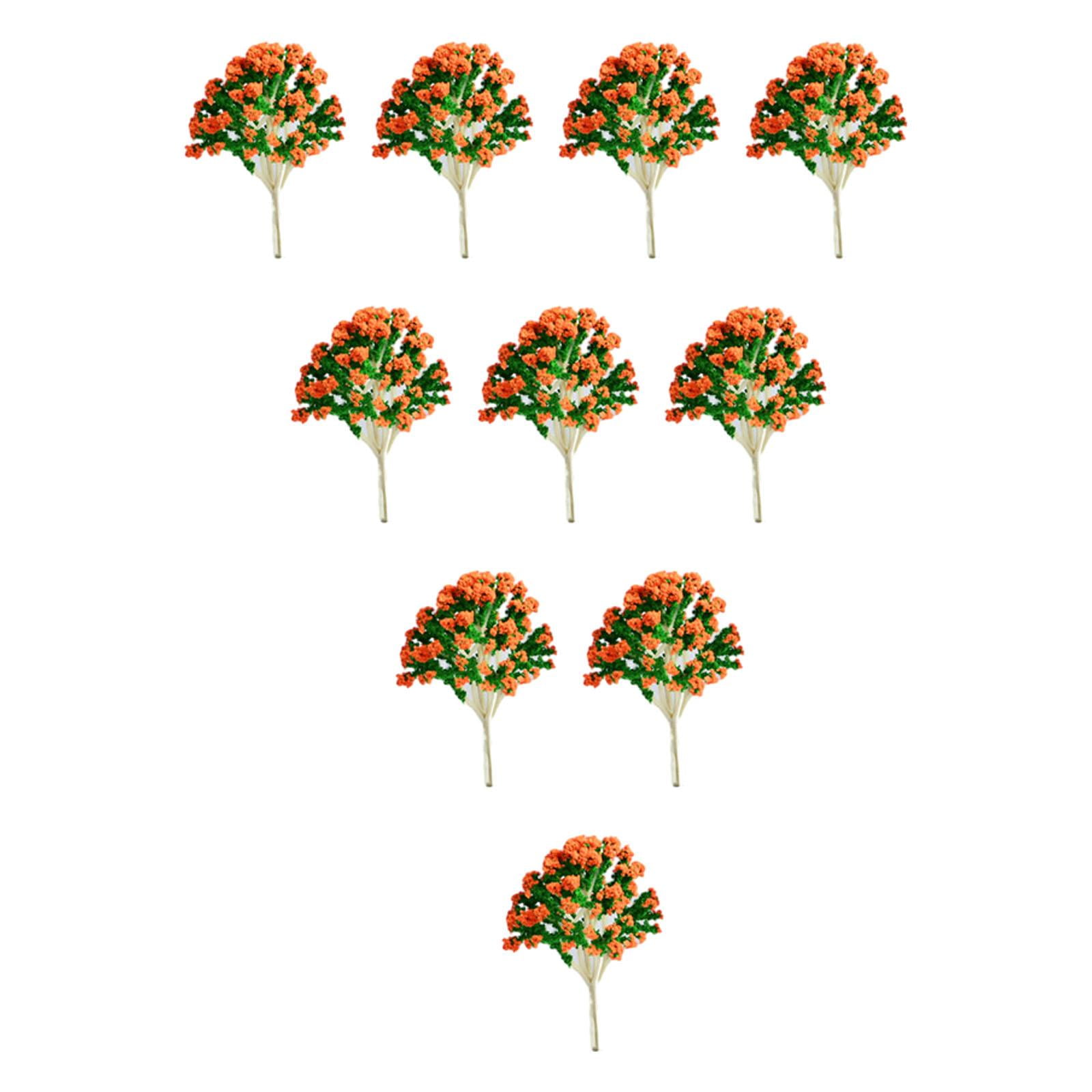 guohui 10 Pieces Miniature Trees Train Scenery DIY Crafts Railroad Artificial Trees 8.5cmx5.8cm ...