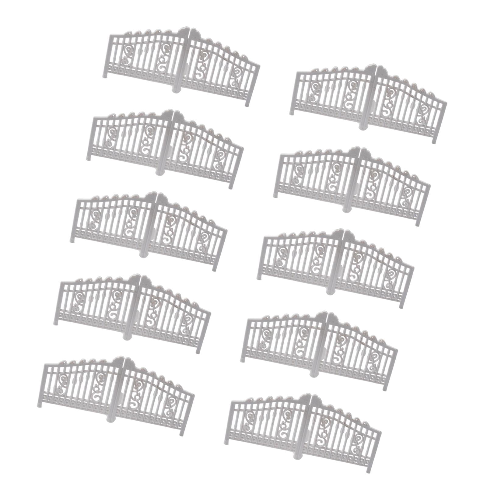 guohui 10x Garden Gate Model Miniature Versatile Sturdy White Scene ...