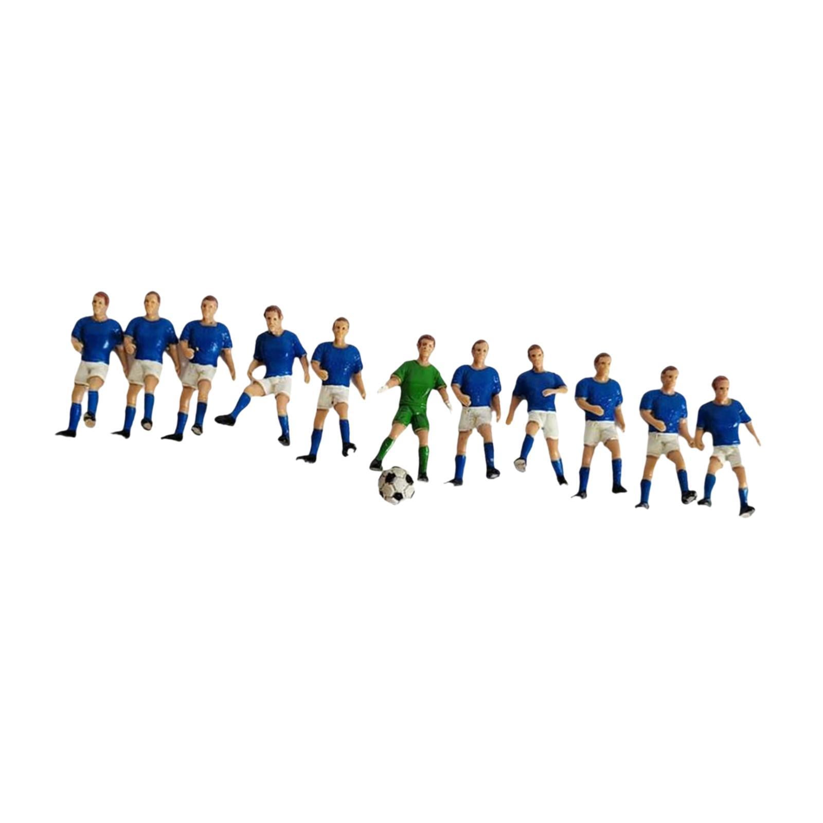 guohui 11 Pieces Miniature Football Player Figures Crafts Diorama ...