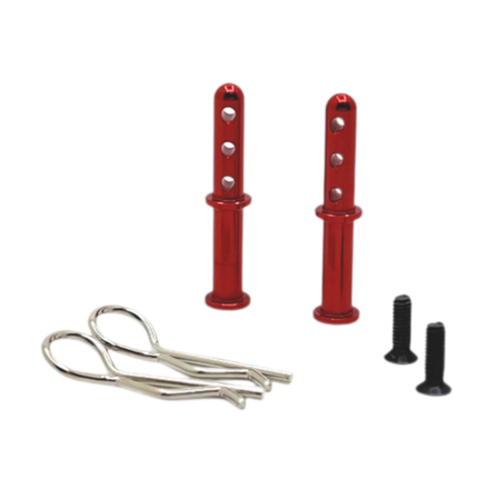 guohui 2 Pieces RC Body Post Professional with R Clips for 1/12 1/14 Hobby DIY Accs red ...