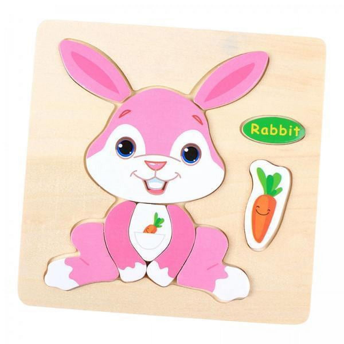 guohui 2xCartoon Rabbit Puzzles Shape Sorter Toy Animal Bunny for Party ...