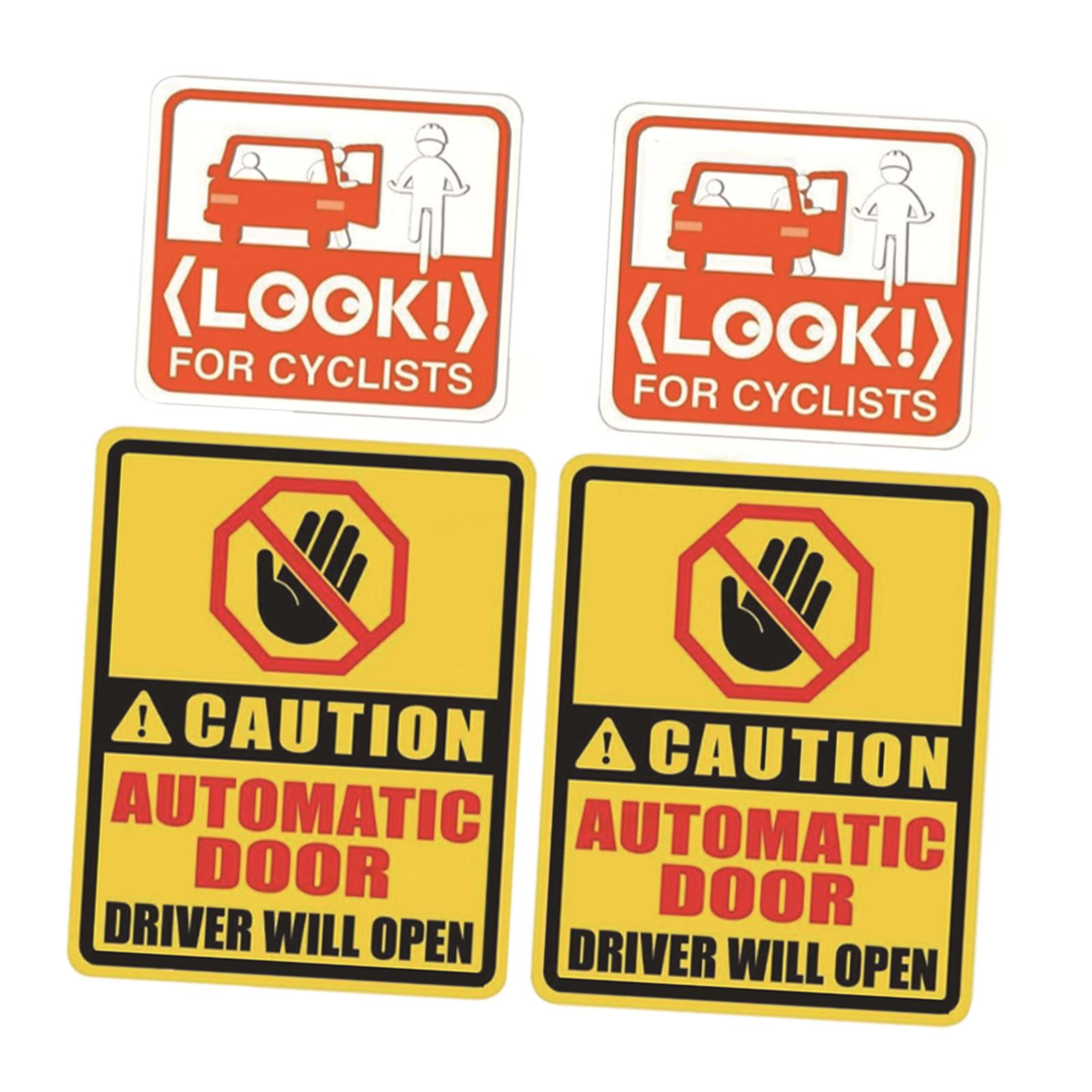 guohui 4 Pieces Automatic Door Sticker Automatic Sliding Door Warning ...