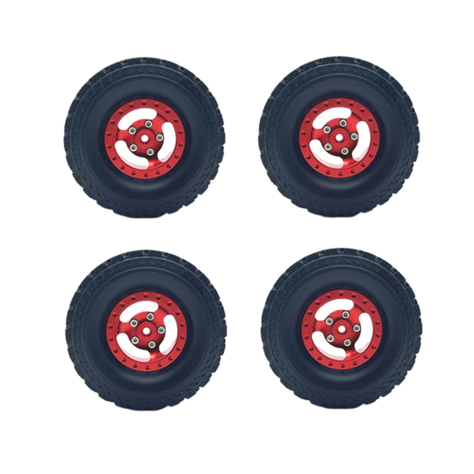 guohui 4 Pieces RC Car Tires Spare Part for MN82 B14 B16 B36 1/12 1/16 Scale RC Car Red ...