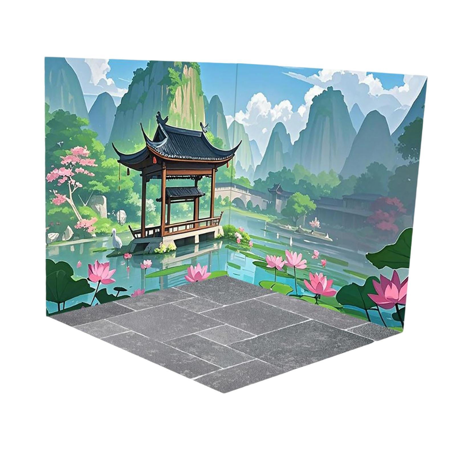 guohui Backdrop Scene Organizer Creative Tabletop Craft Decor ...