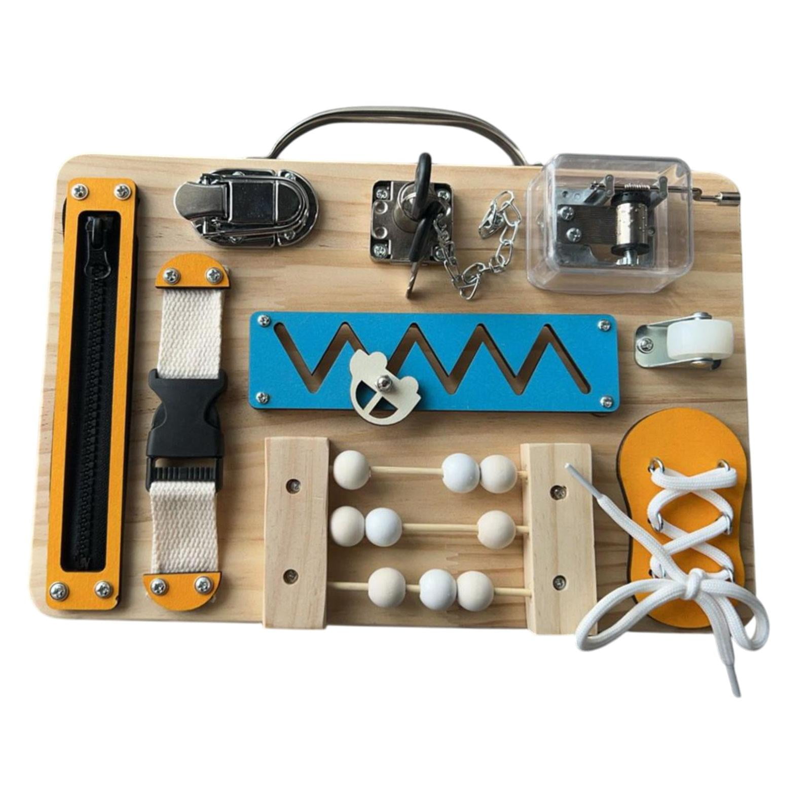 guohui Kids Wood Busy Board Activity Board for Age 3 4 5 6 Years Kids ...