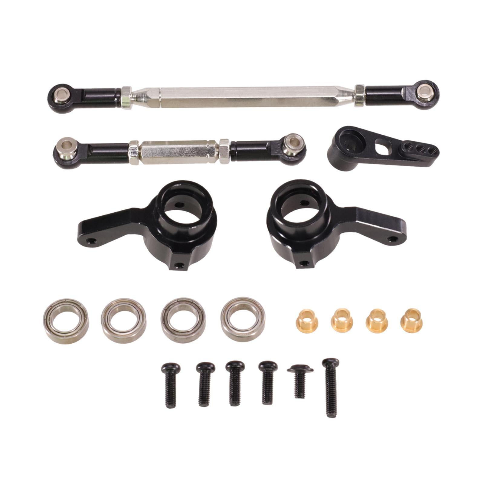 guohui Metal Steering Servo Link Linkages DIY RC Car Steering Set for D90 MN82 1:12 Black ...