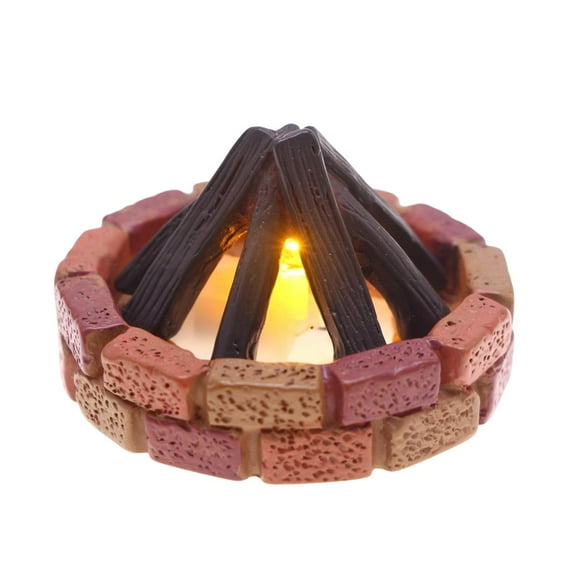 guohui Mini LED Campfire - Dollhouse Flickering Flame for Outdoor Scene ...