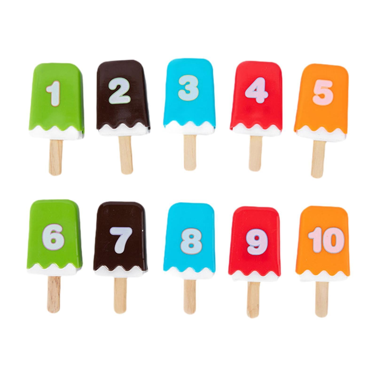 guohui Numbers Ice Pops Toys Popsicle for Boys and Girls Activities ...
