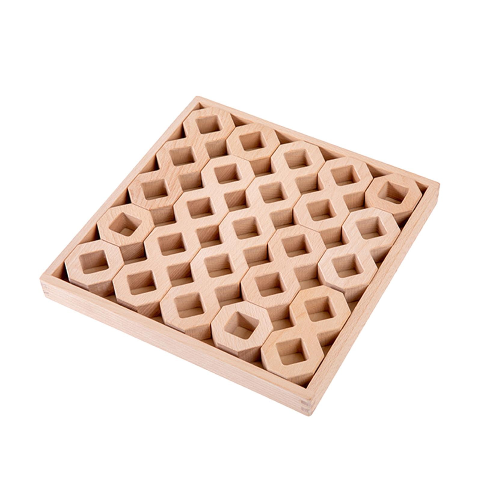 guohui Wooden Building Blocks Construction Game for 4-8 Year Old Kids ...