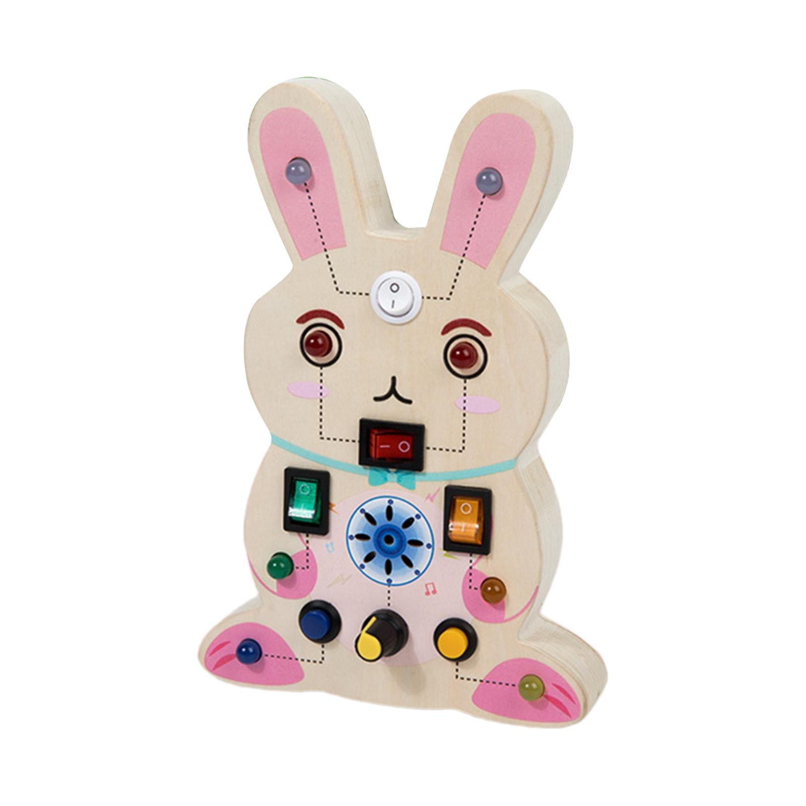 guohui Wooden Busy Board Christmas Gift Light up Busy Board for Kids ...