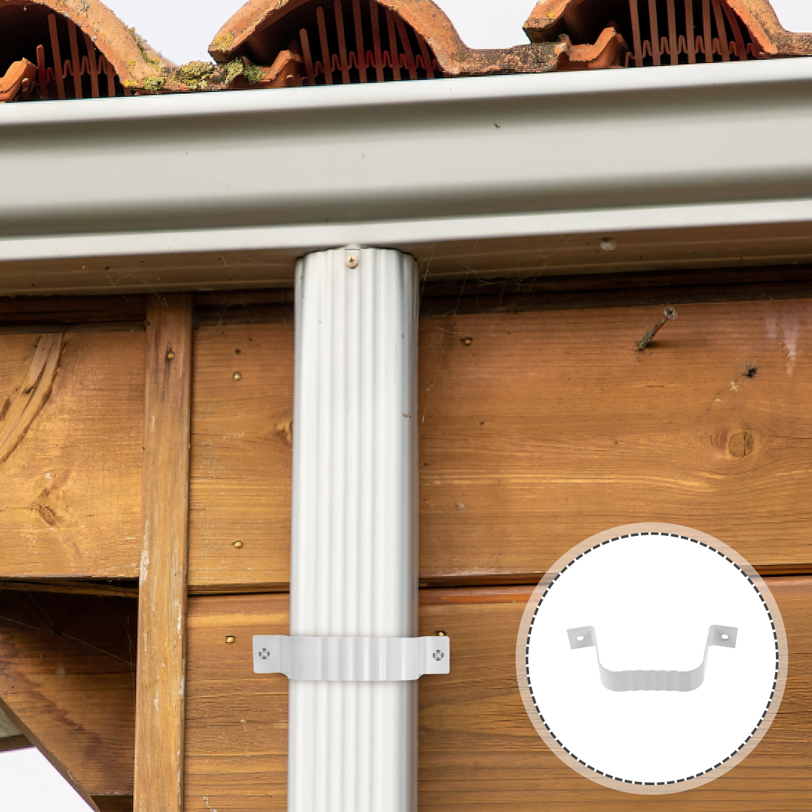 gutter brackets Aluminum Downspout Adapter Gutter Strap Clip (5.91X2 ...