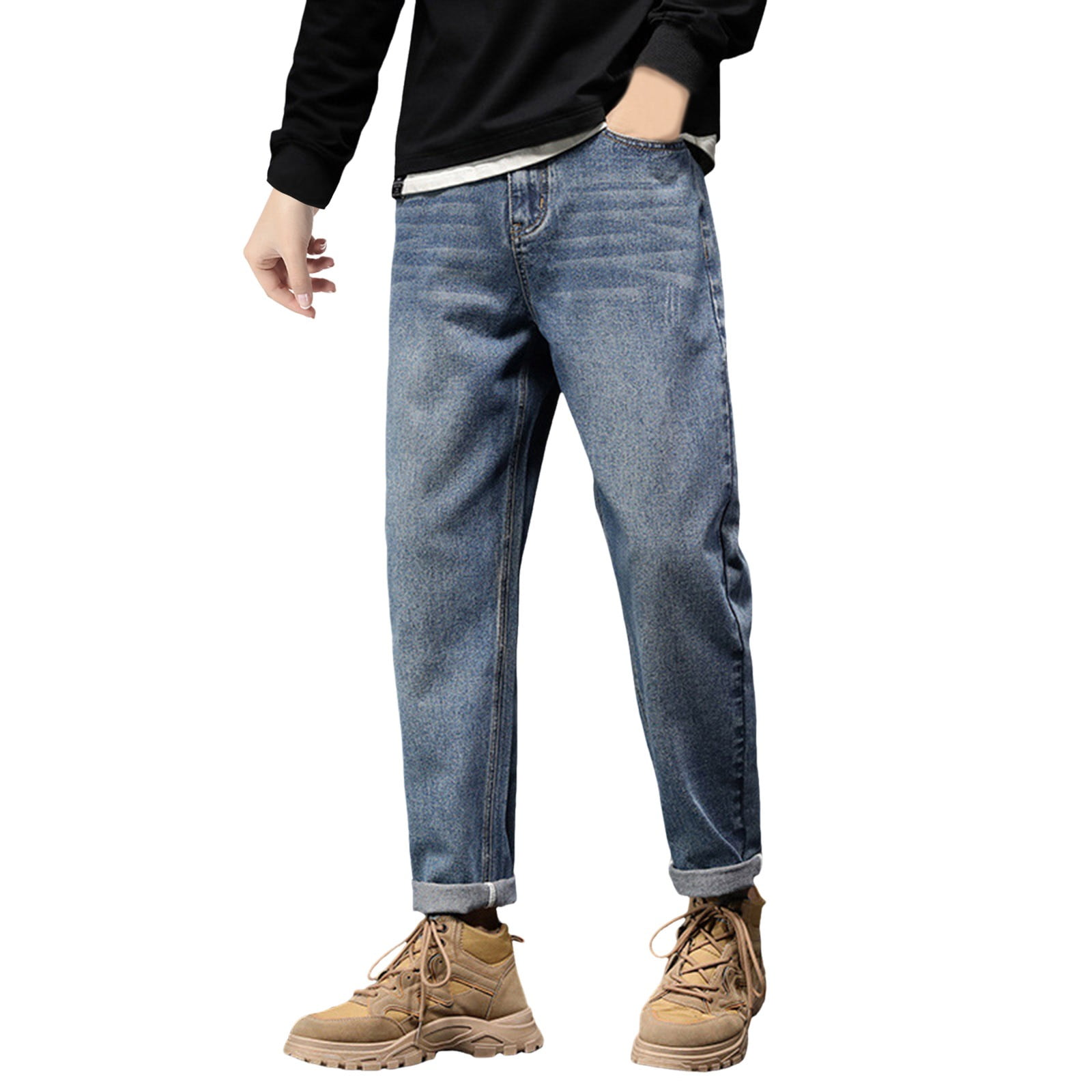 gvdentm Mens Bootcut Jeans Men's Skinny Jeans Stretch Ripped Tapered ...