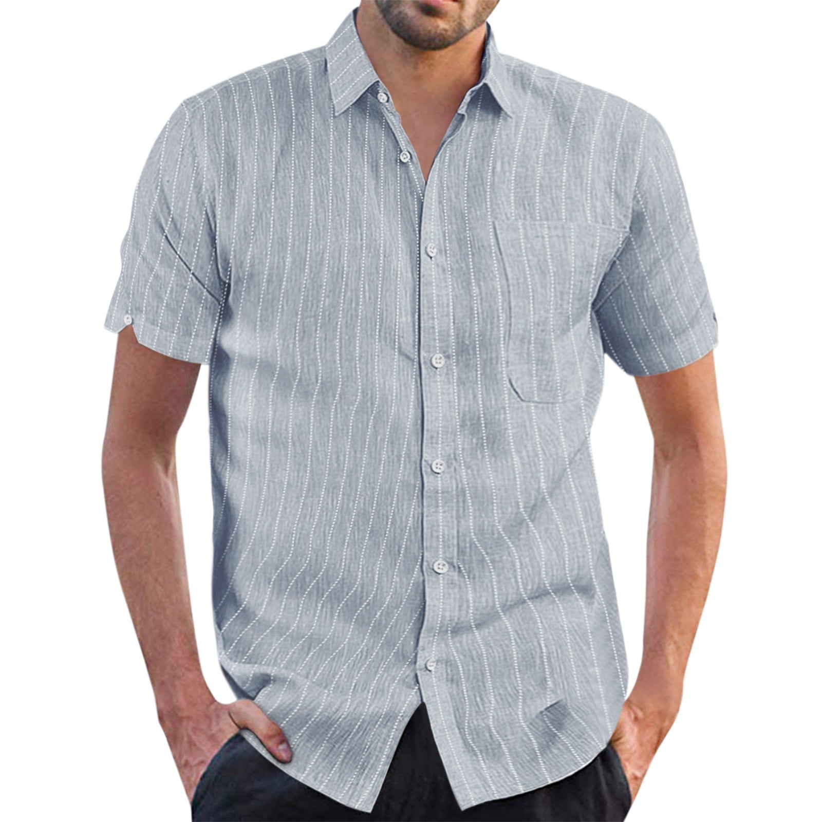 gvdentm Men's Casual Beach Clothing, Polyester Hawaiian Shirt with ...