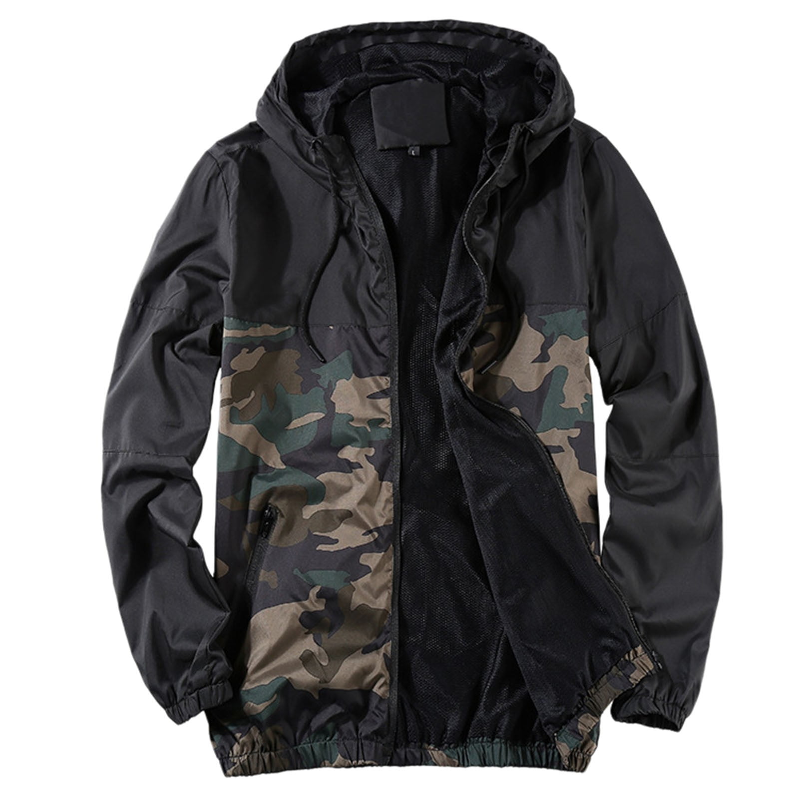 gvdentm Mens Jackets Men's Lightweight Bomber Jacket Causal Varsity ...