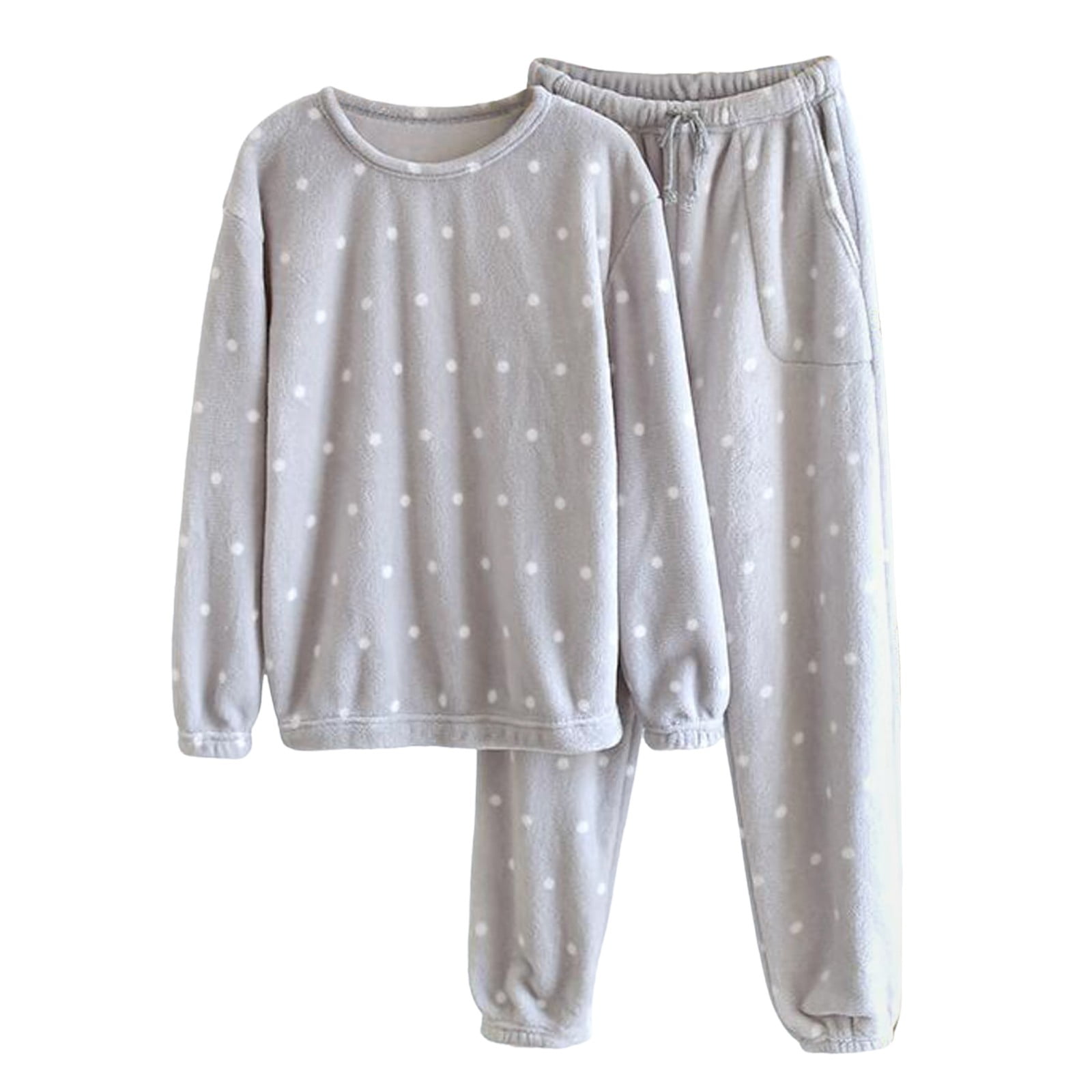 gvdentm Pajama Sets Women Woman Satin Notch Collar Top and Cropped ...