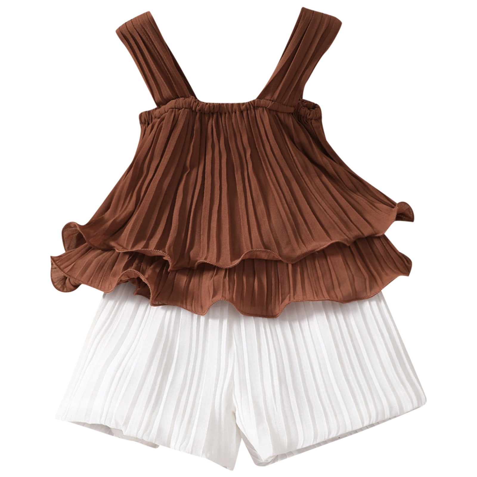 gvdentm Toddler Girls Summer Outfits Girls Summer Outfits Elastic ...