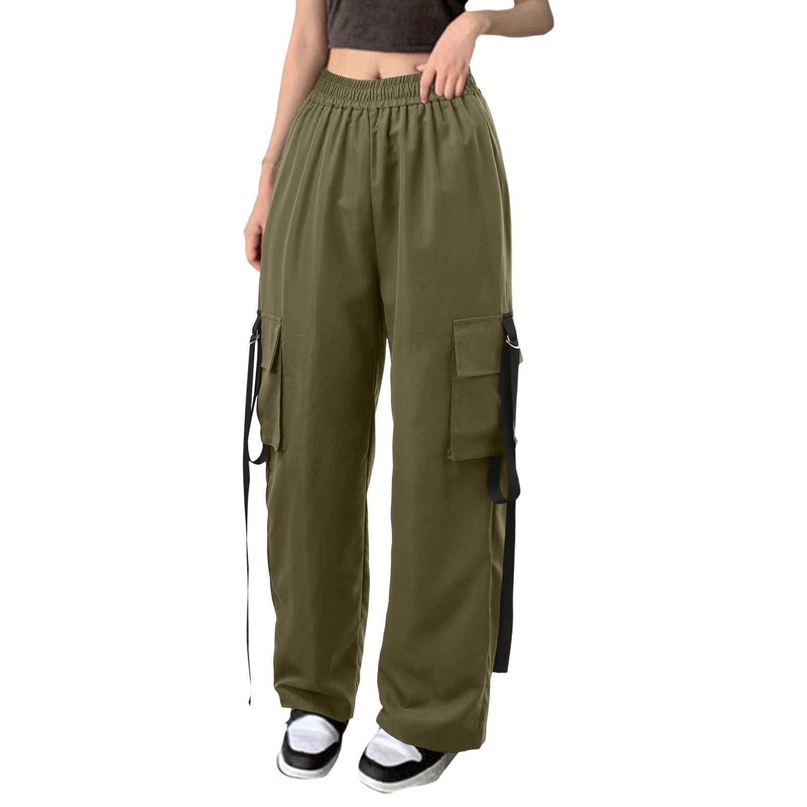 Gvdentm Wide Leg Sweatpants Women Women Trendy High Waist Baggy Cargo