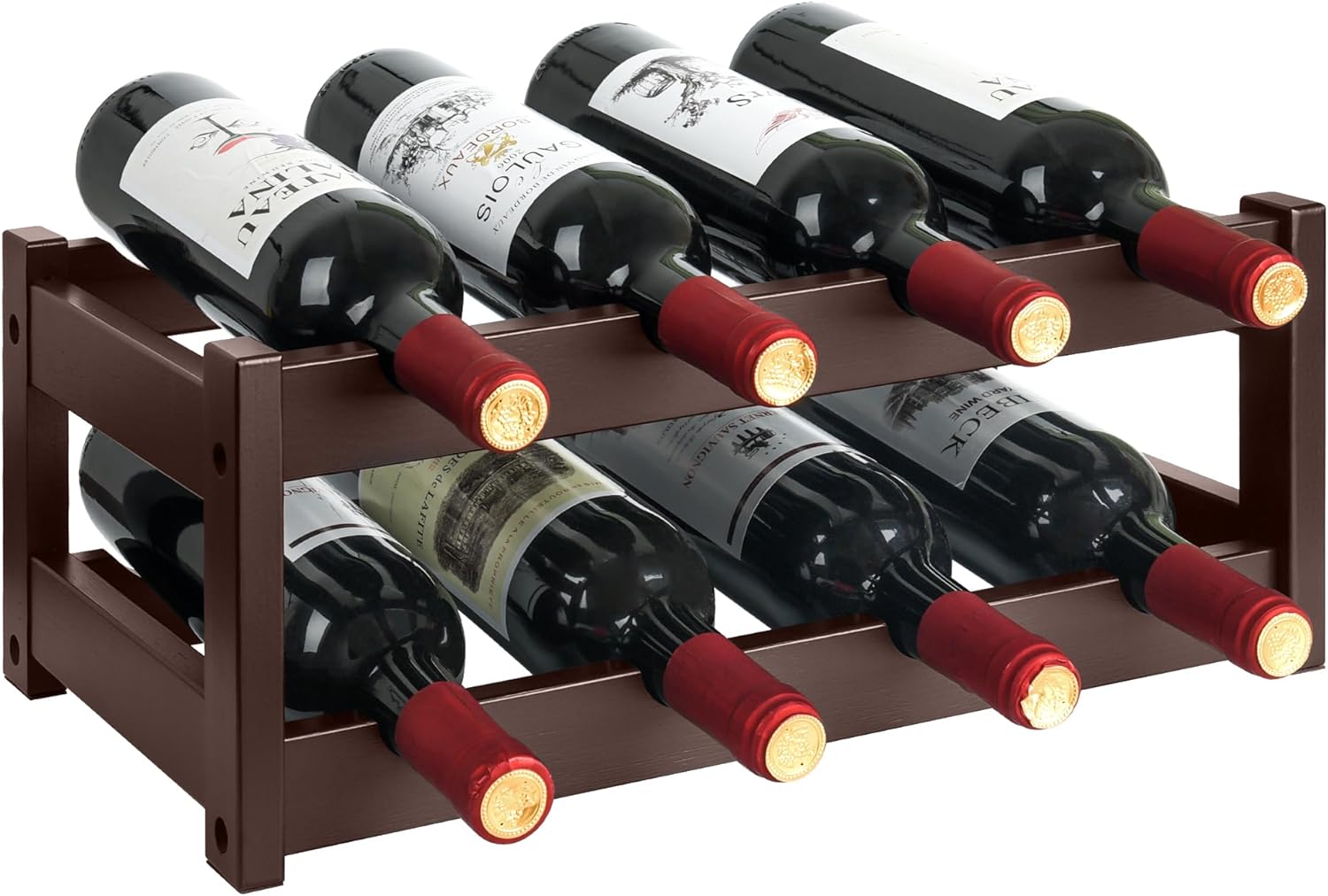 gyabdhgj Bamboo Wine Rack Sturdy and Durable Wine Storage Cabinet Shelf ...
