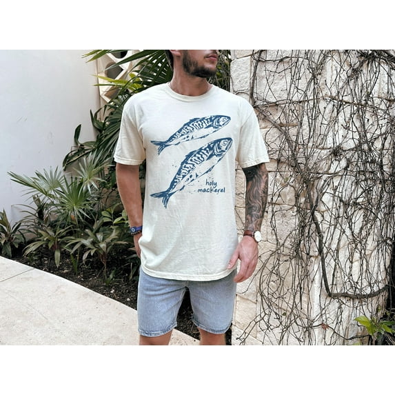 h Shirt, Funny Fishing TShirt, Holy Mackerel Shirt, Dad Joke Shirt ...