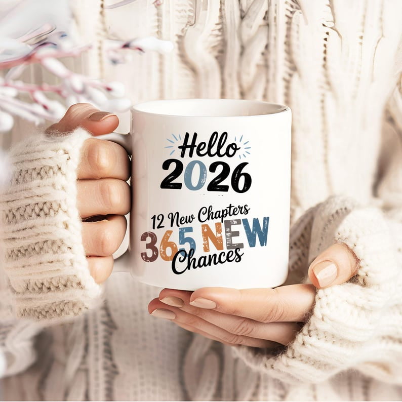 h1ello 2026 12 New Chapters 365 New CH1ances Mug Posit Motivation ...