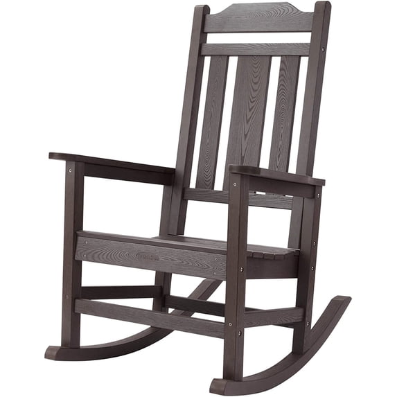 hOmeHua Outdoor Rocking Chair, HIPS All-Weather Resistant Patio Rocker ...