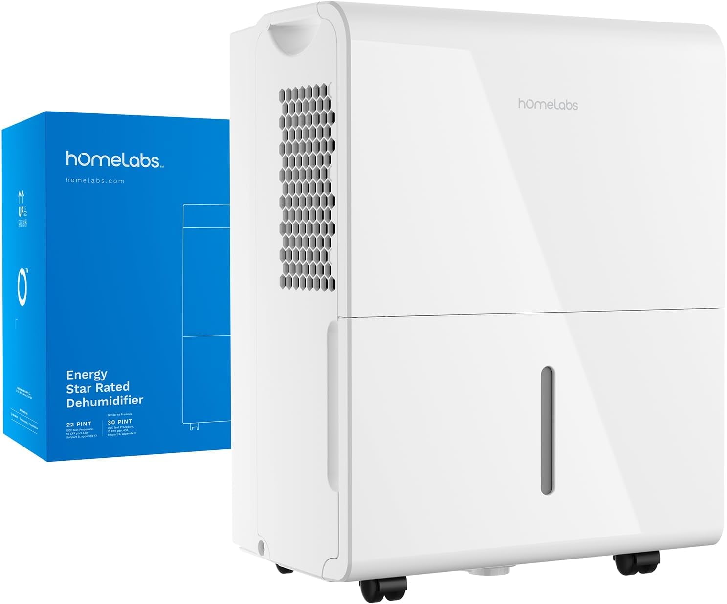 hOmeLabs 22 Pint Wi-Fi Dehumidifier for up to 3,000 Sq Ft Rooms (MAX 56 ...