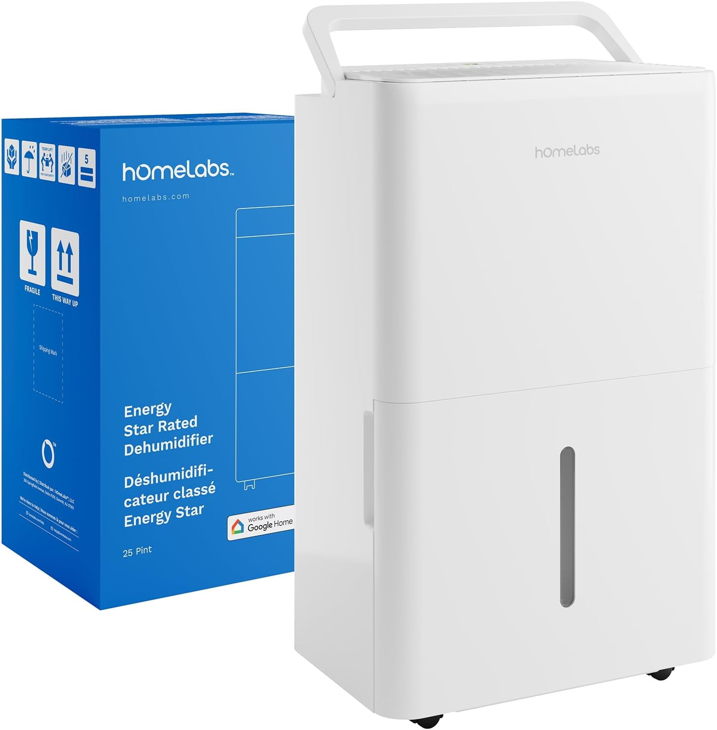 hOmeLabs 1,800 Sq. Ft Energy Star Dehumidifier – 25 Pint, High ...