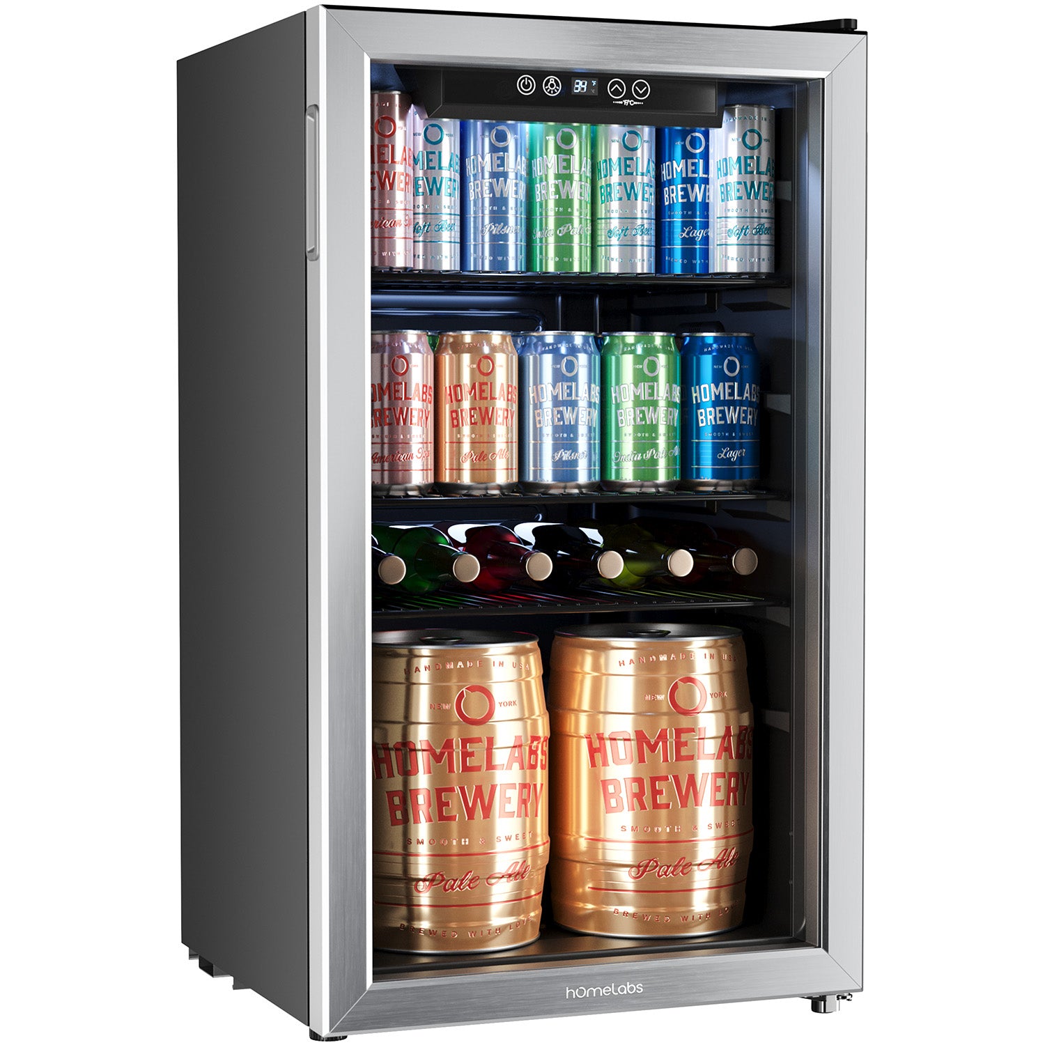Honeywell Beverage Refrigerator and Cooler, 115 Can Mini Fridge with ...