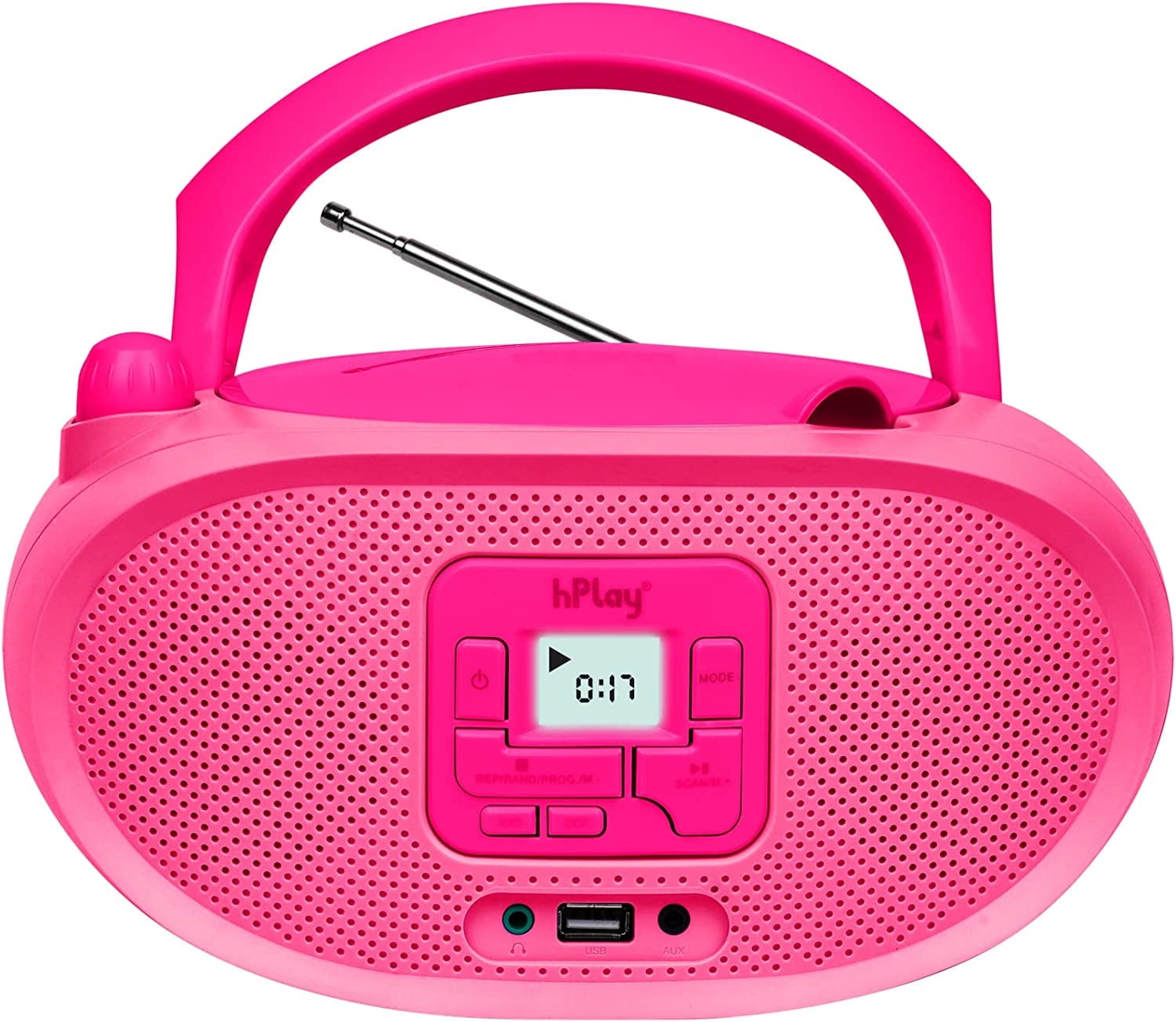 hPlay Gummy GC04B CD Player Boombox with Digital Radio, Bluetooth, USB ...