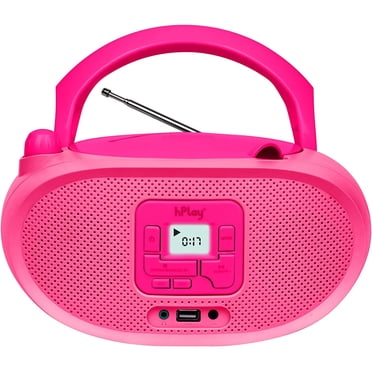 onn. Portable CD Boombox with Digital FM Radio, Navy - Walmart.com