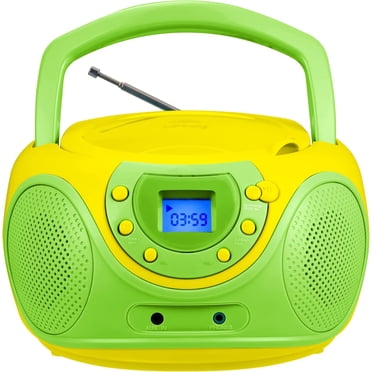 onn. Portable CD Boombox with Digital FM Radio, Navy - Walmart.com