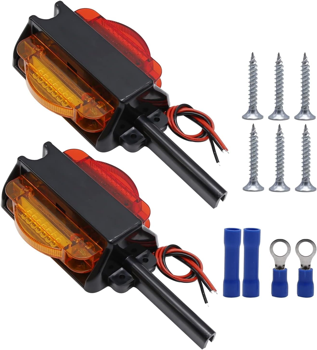 hadefa LED Turn Signal 14 LED Truck Trailer Side Lights, Carriage Tail ...