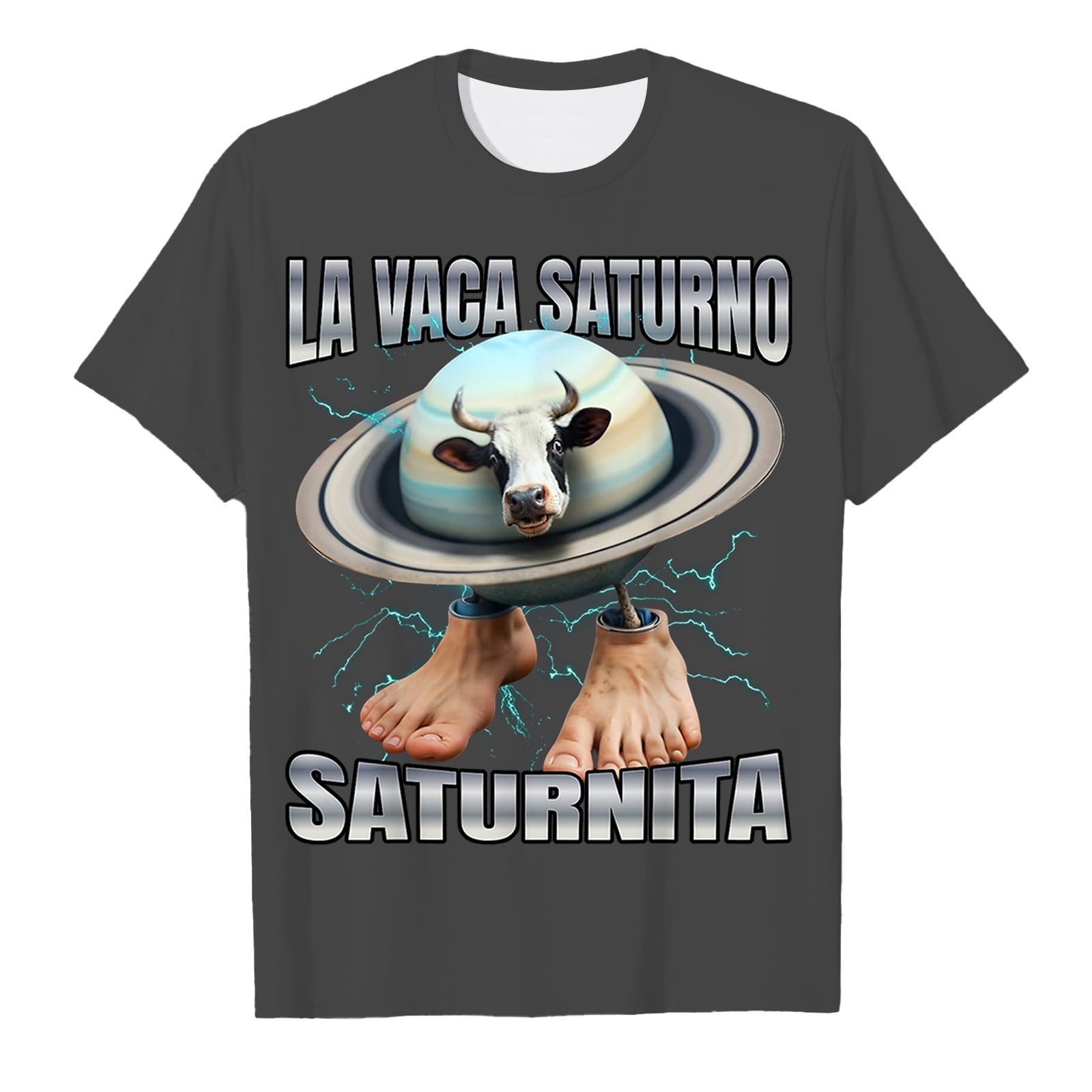haieyH Italian Brainrot La Vacca Saturno Saturnita T Shirt - Walmart.com