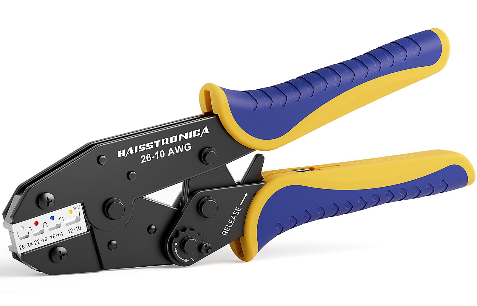 haisstronica Crimping Tool For Heat Shrink Connectors-AWG 26-10 Ratchet ...