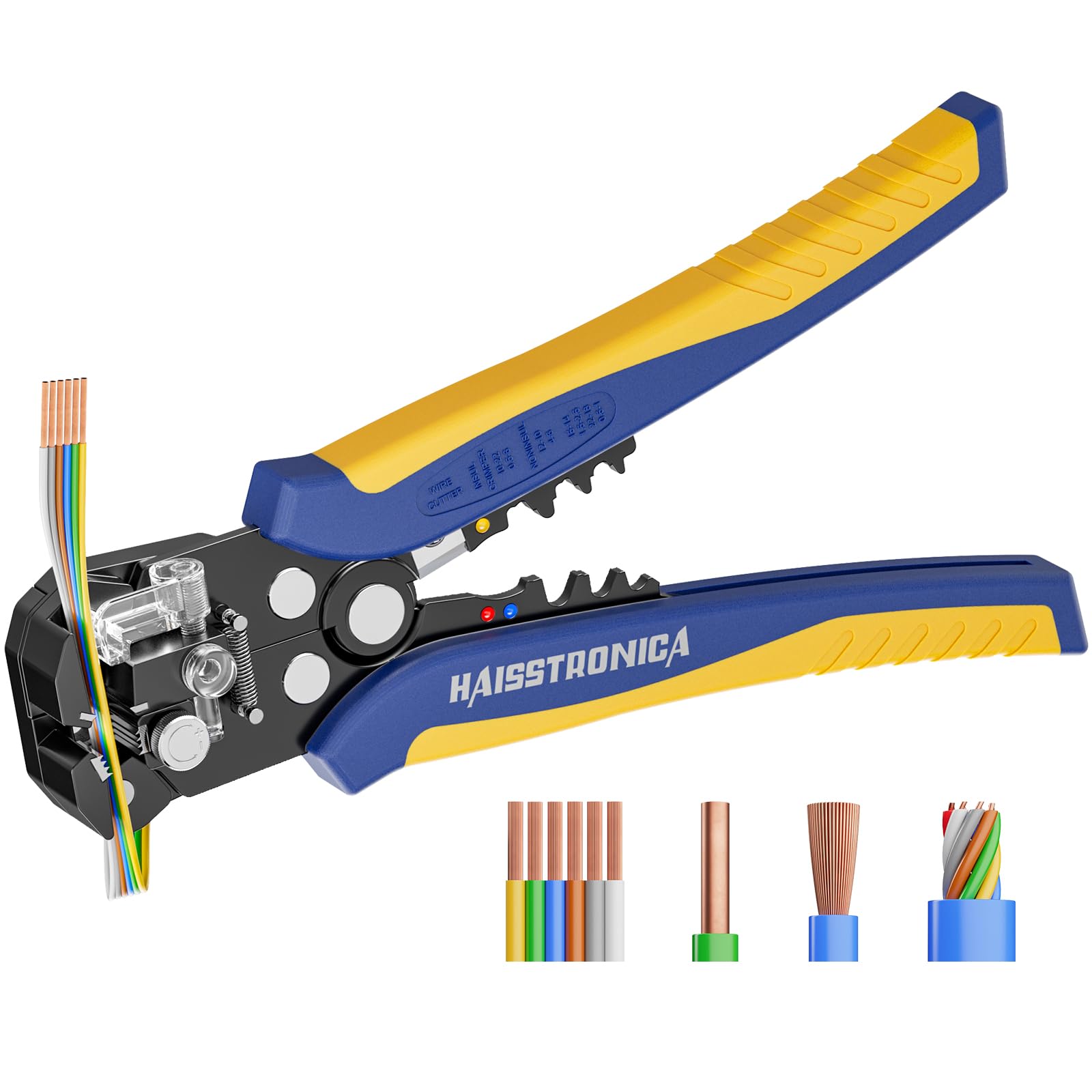 haisstronica Self-Adjusting Wire Stripper, 3 in 1 Stripper/Cutter ...