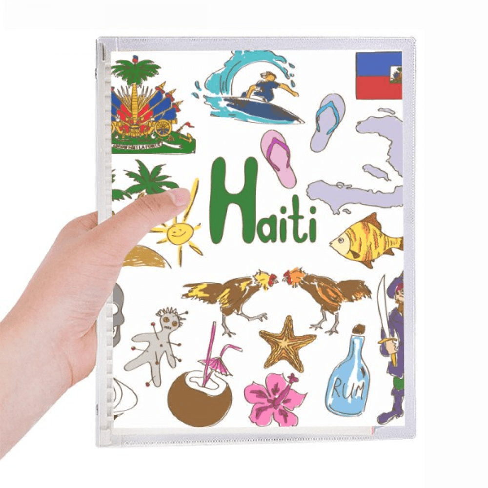 haiti landscap animals national flag notebook loose diary refillable ...