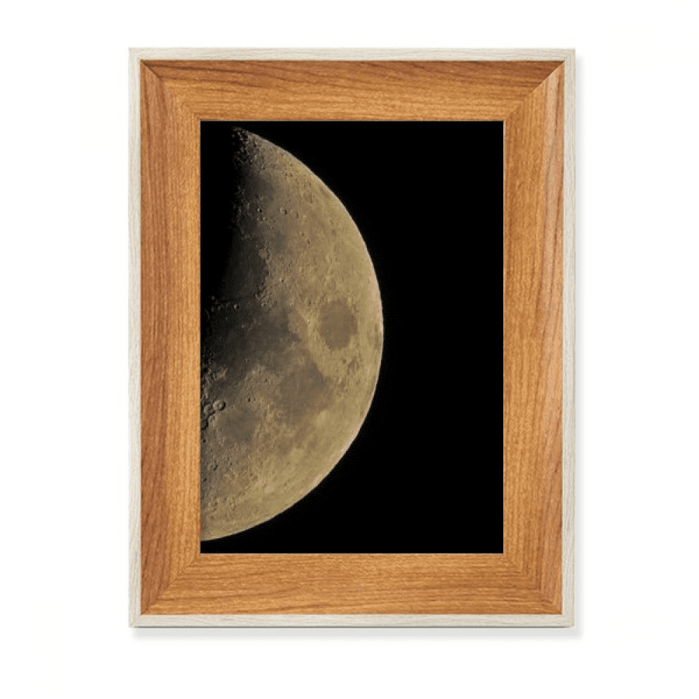 half planet dark night desktop wooden photo frame display picture art ...