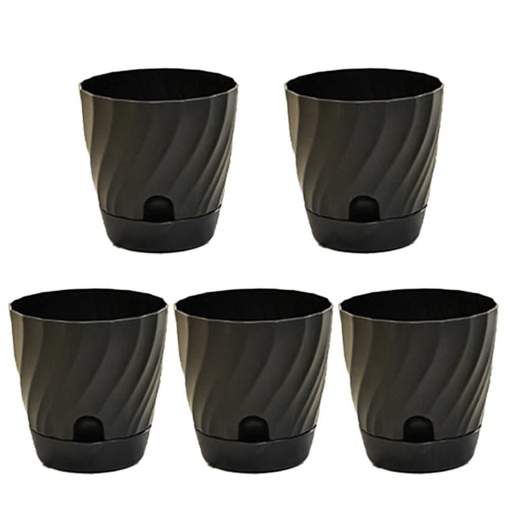 halitekeji-5pcs flower pots with drainage function and bottom ...