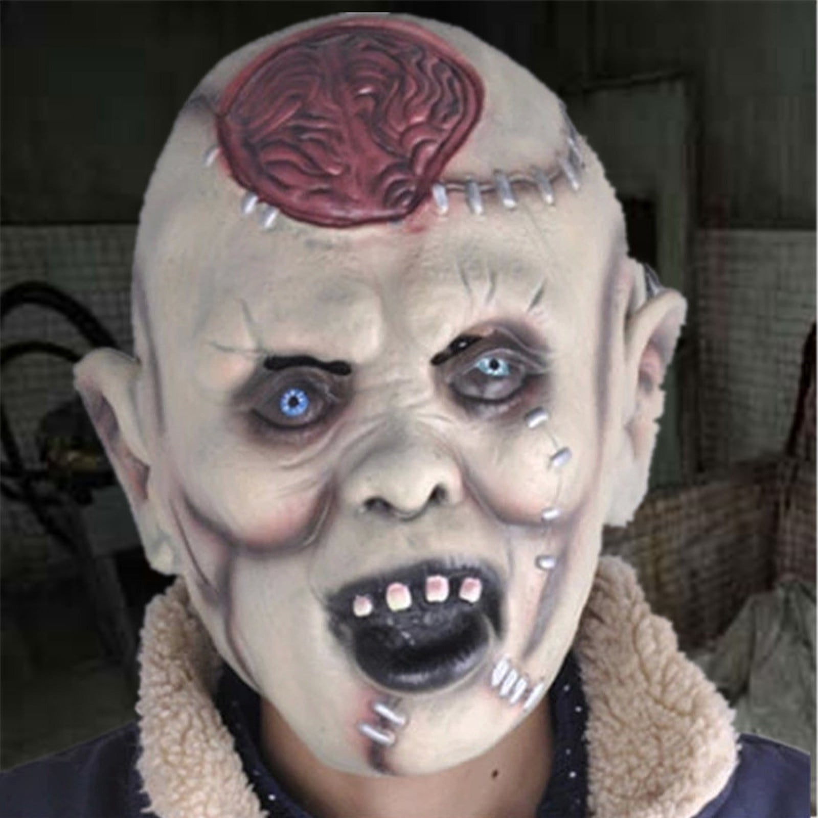 halloween masks Halloween Latex Mask Skeleton Scary Ghost Face Mask ...