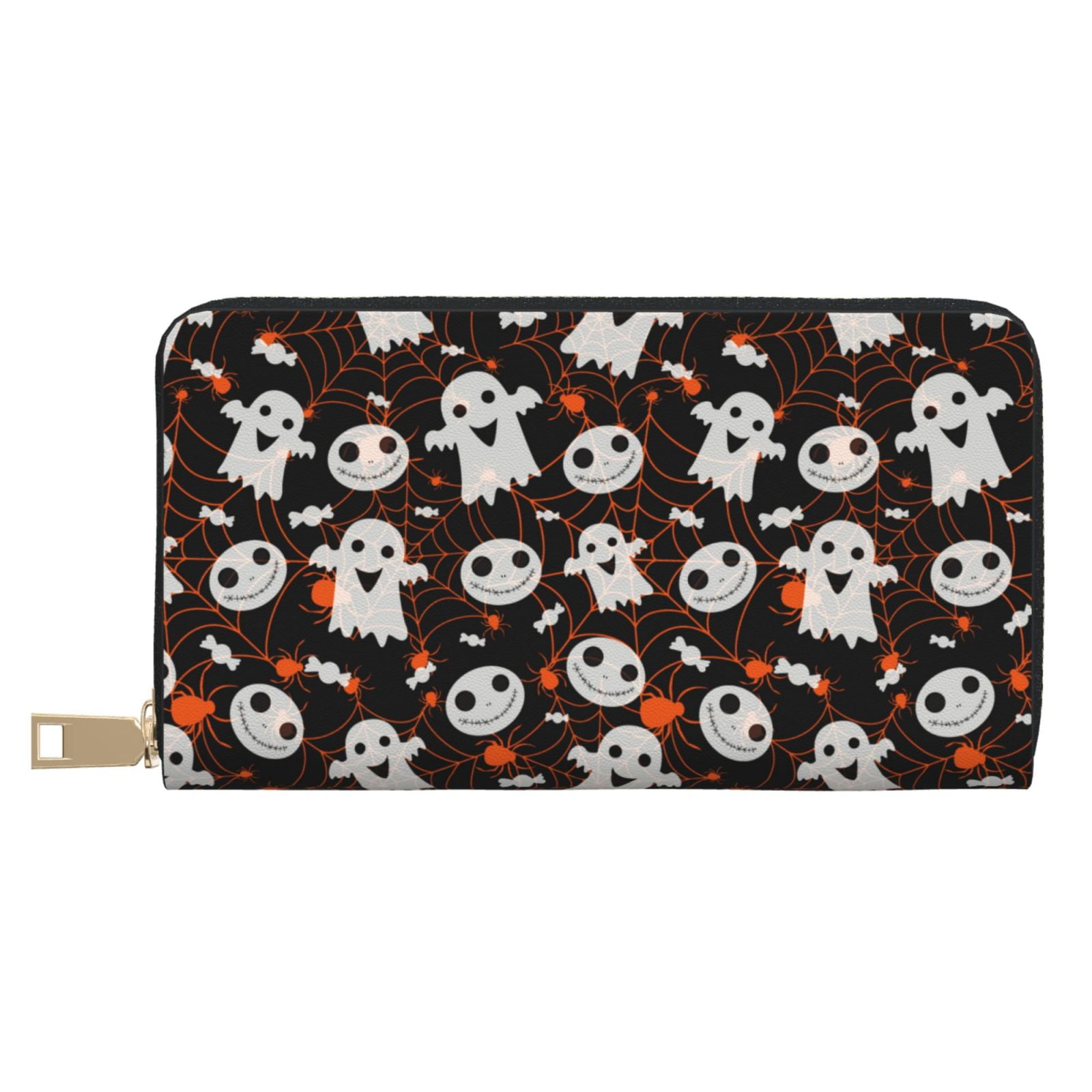 halloween spider web ghost Wallet Women, Leather Bifold Multi Card ...