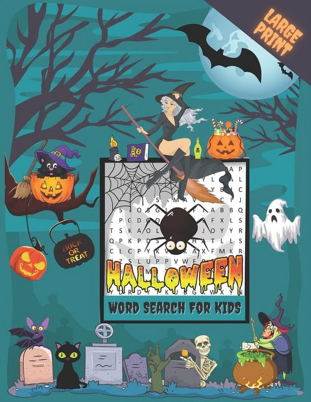 halloween word search for Kids: Large Print Halloween Word Search ...