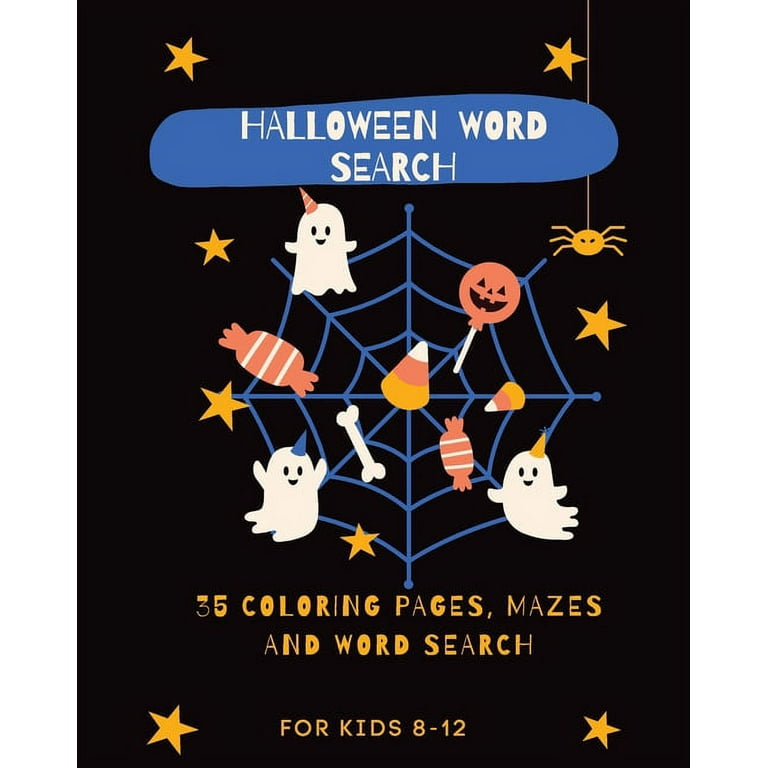 halloween coloring pages word searches