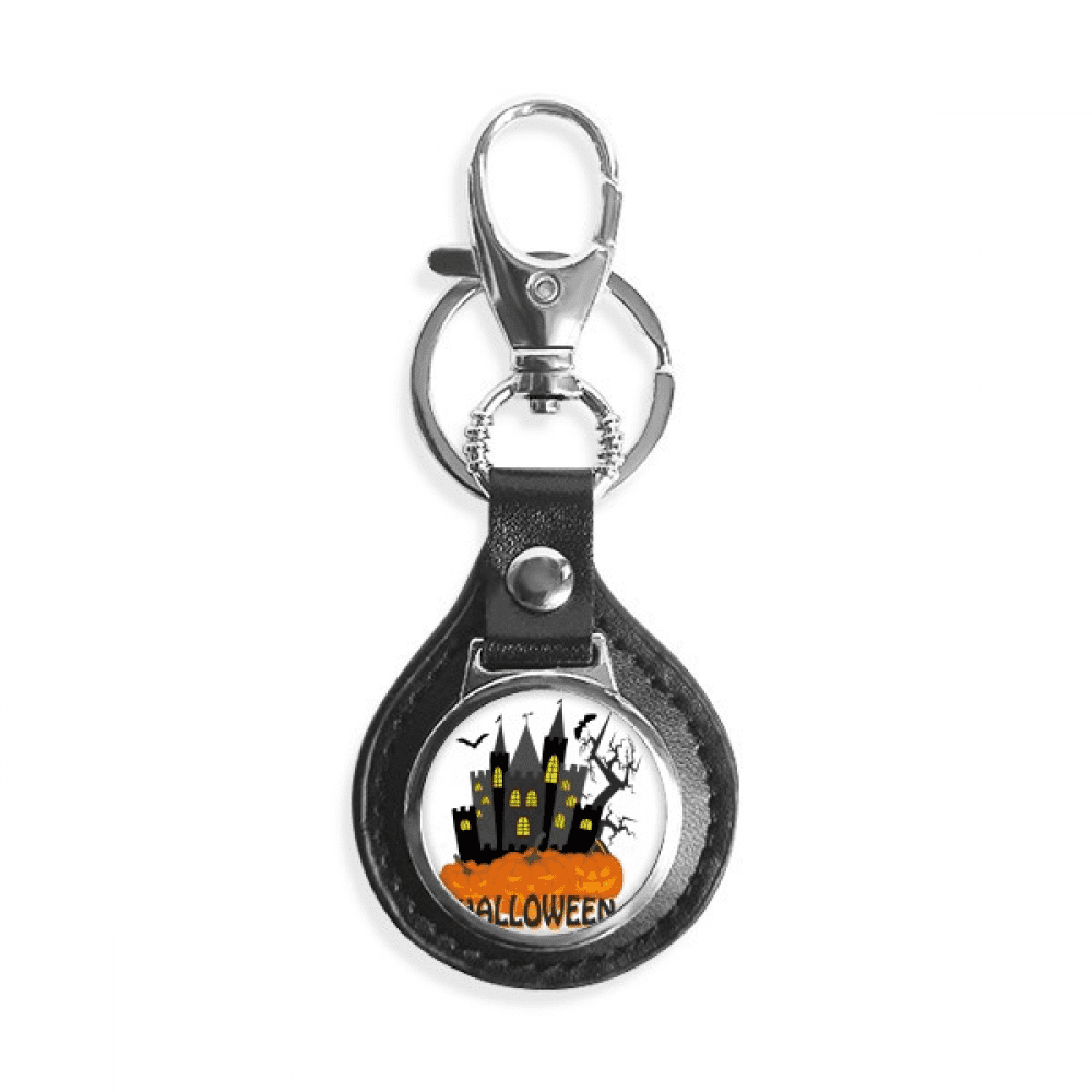 hallowmas scary castle at night key link chain keyholder finder hook ...
